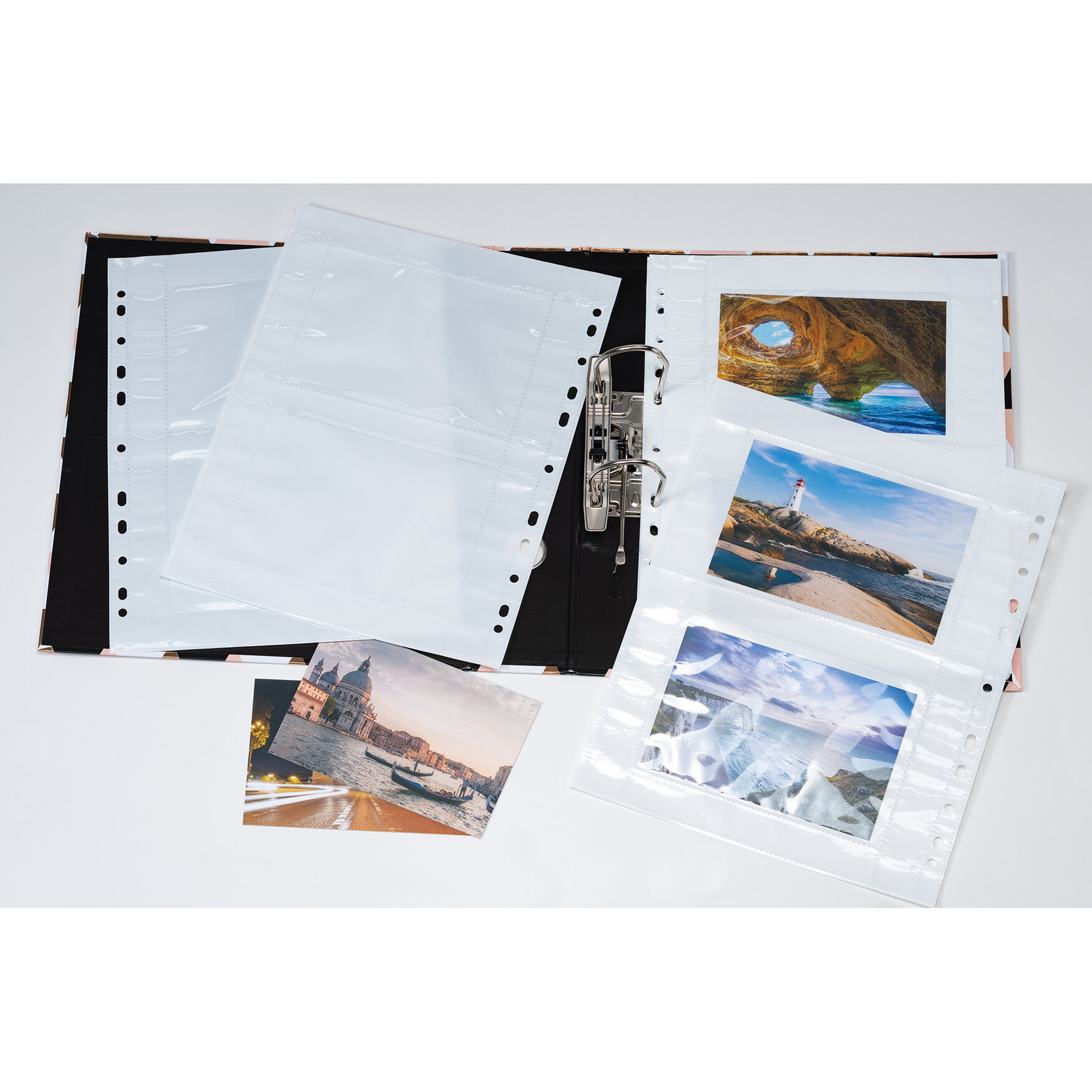 Fotophan fotoplastfickor 10x15 cm liggande vit 10 plastfickor